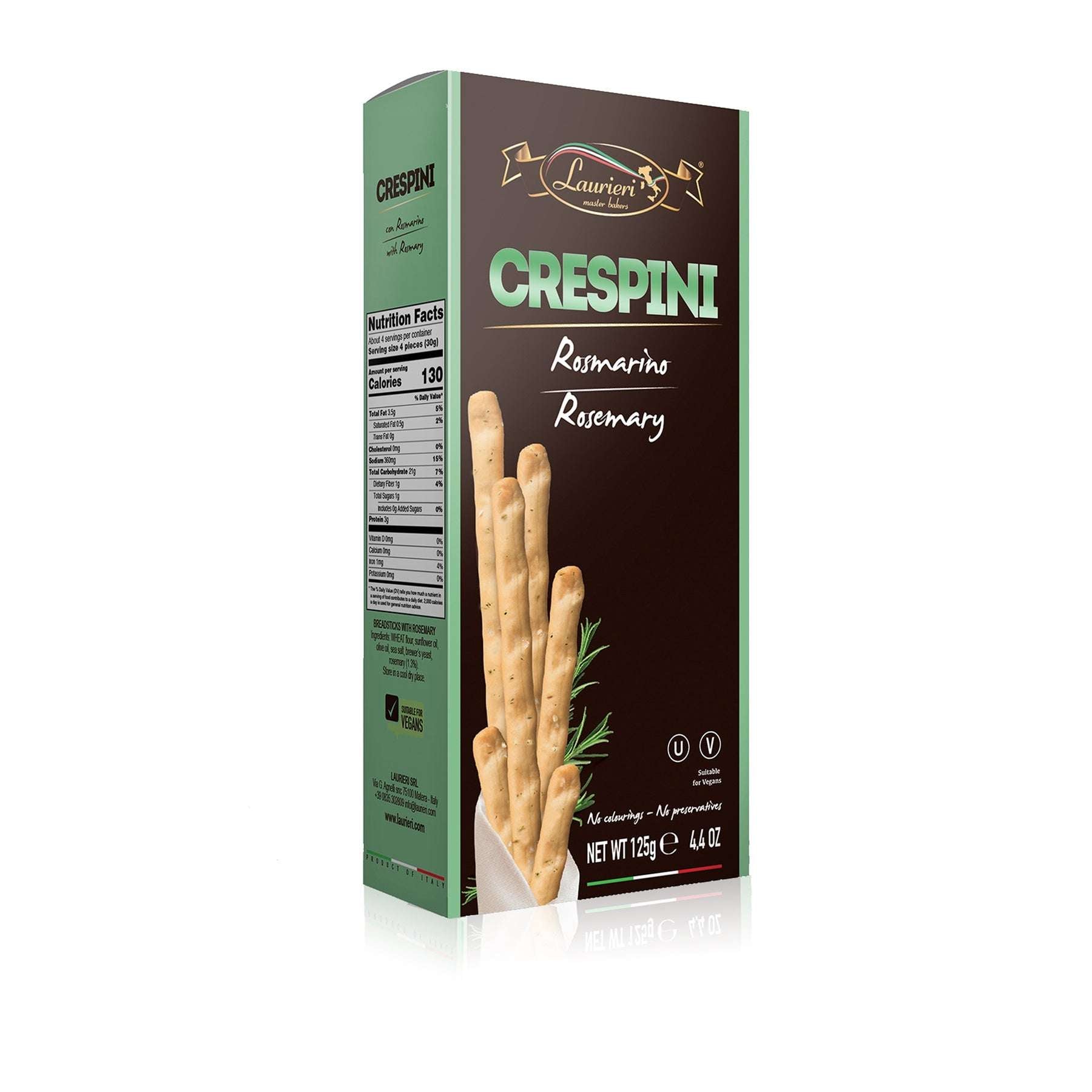 Crespini Laurieri – knusprige Rosmarin Brotstangen aus Italien